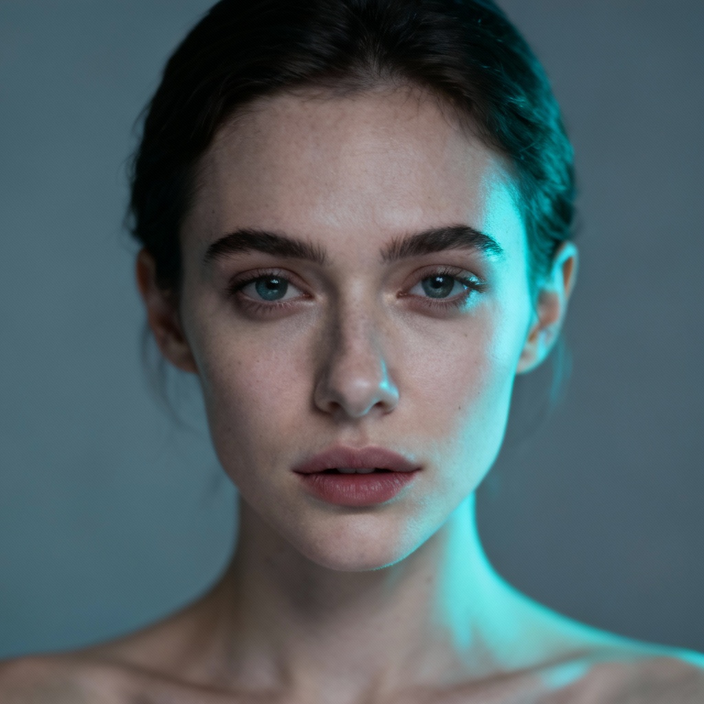Free AI Grayish Blue Skin Generator Online | Cool-Toned Portrait Effects