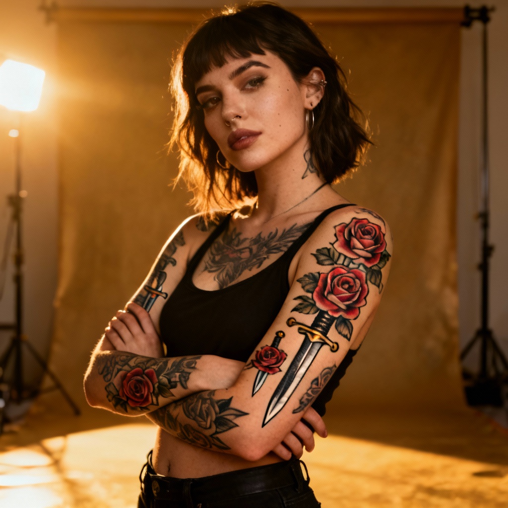 Free AI Tattoo Girl Generator Online | Create Tattoo Girl Art
