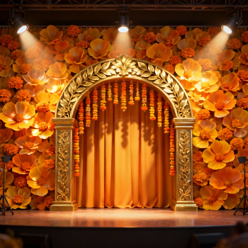 Free AI Marigold Garlands Generator Online | Design Torans, Backdrops ...