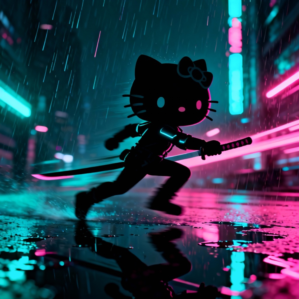 Free AI Dark Hello Kitty Art Generator Online | Myaiart