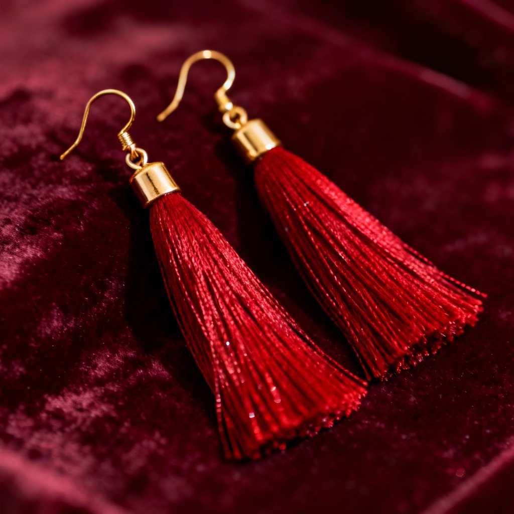 Free AI Red Tassels Generator Online | Create Silk Tassel Designs